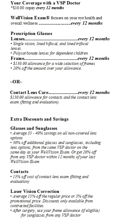 VSP Benefits 2011 – IFS, Insurance and Financial Services